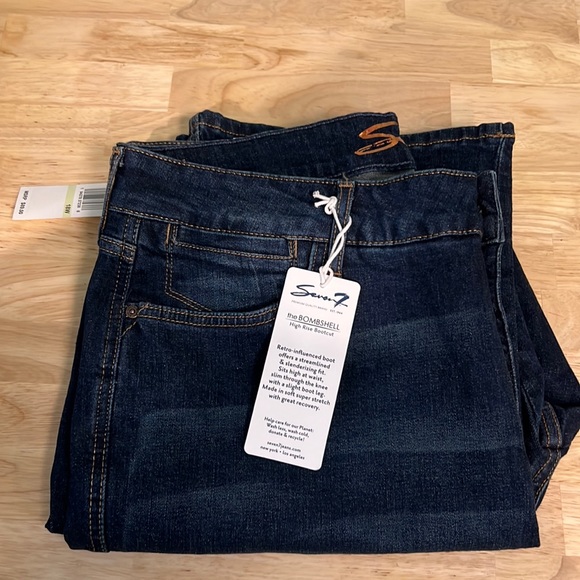 Seven7 | Jeans | Womens Seven7 The Bombshell Bootcut High Rise 8w Dark ...